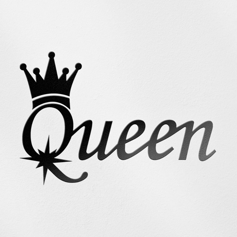 Transparent Decal Stickers Of Queen Crown (Black) Premium Waterproof ...