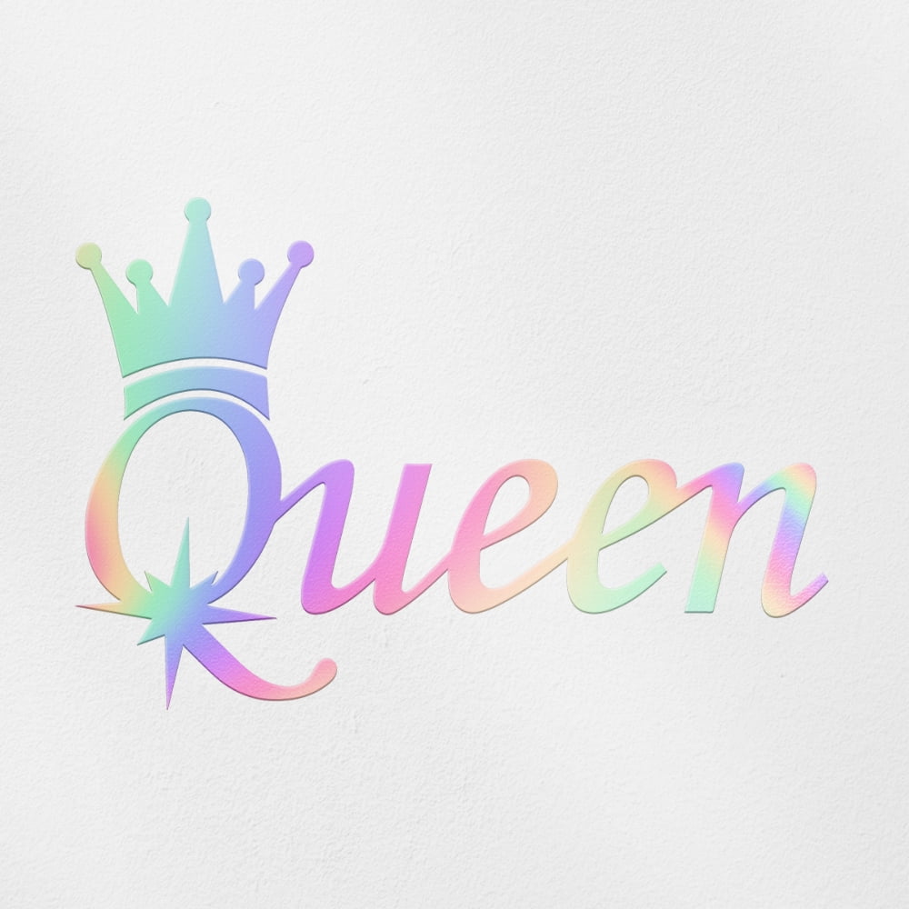 Transparent Decal Stickers Of Queen Crown (Hologram) Premium Waterproof ...