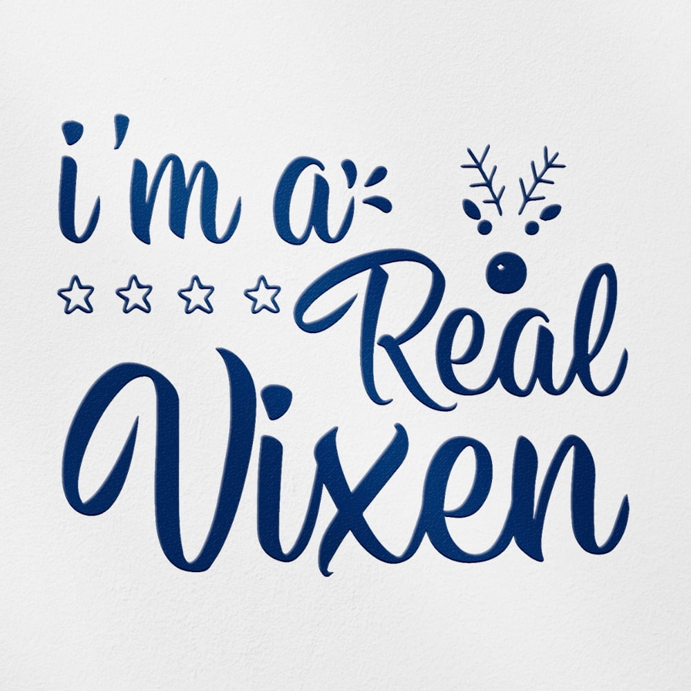 Transparent Decal Stickers Of I'M A Real Vixen (Navy Blue) Premium ...