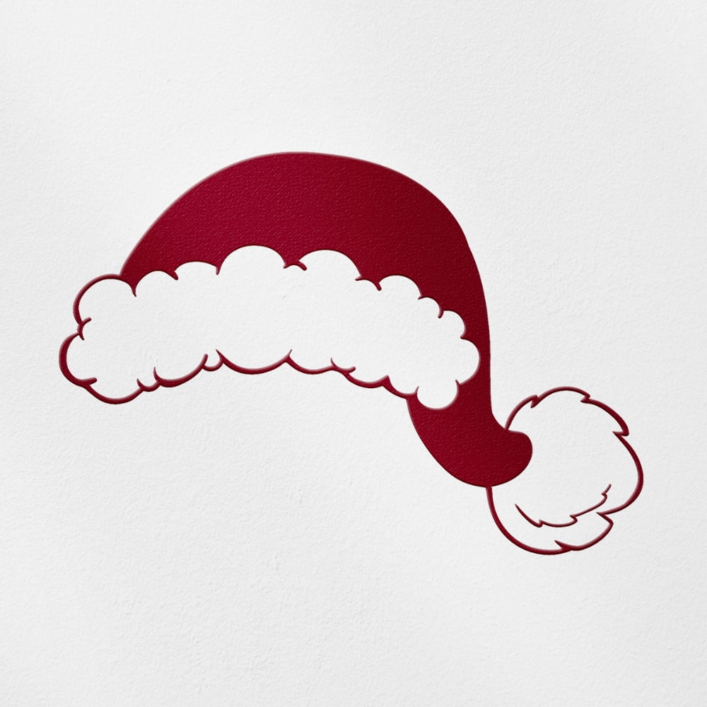 Transparent Decal Stickers Of Santa Hat (Burgundy) Premium Waterproof ...