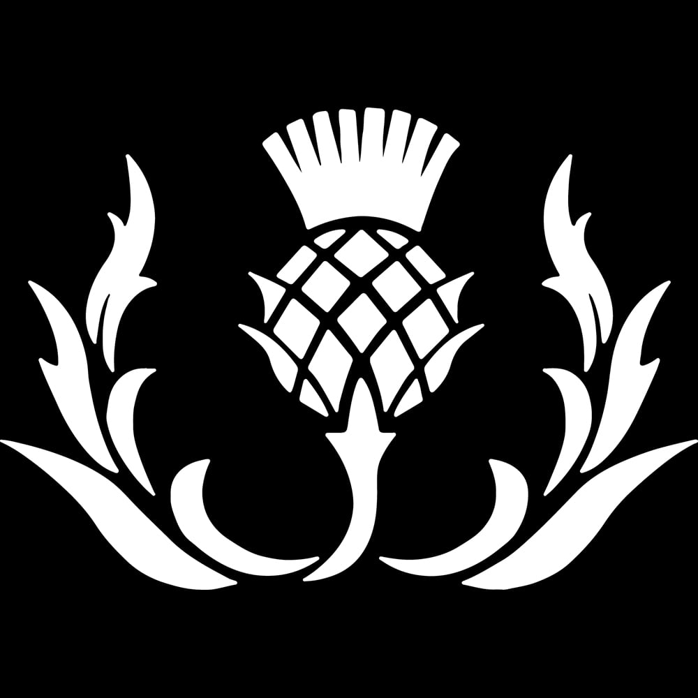 Transparent Decal Stickers Of Scottish Thistle Flower (White) Premium ...