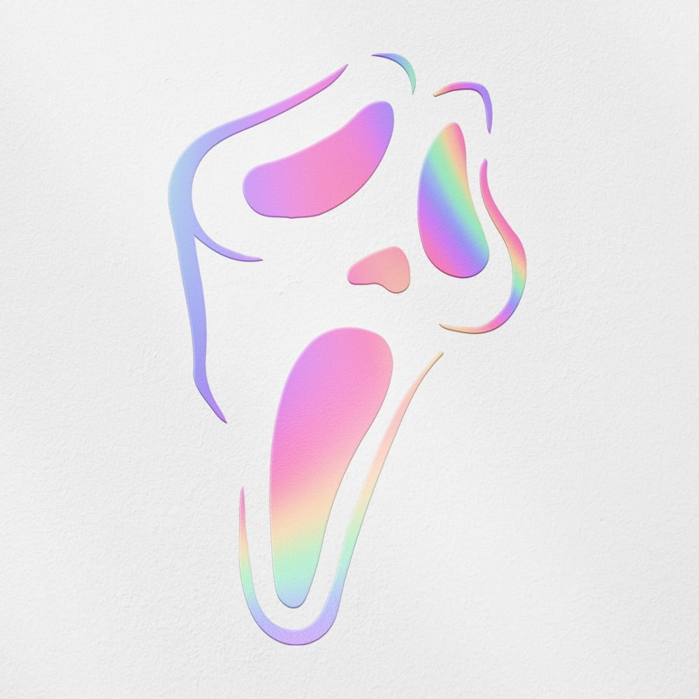 Transparent Decal Stickers Of Scream Stencil (Hologram) Premium ...