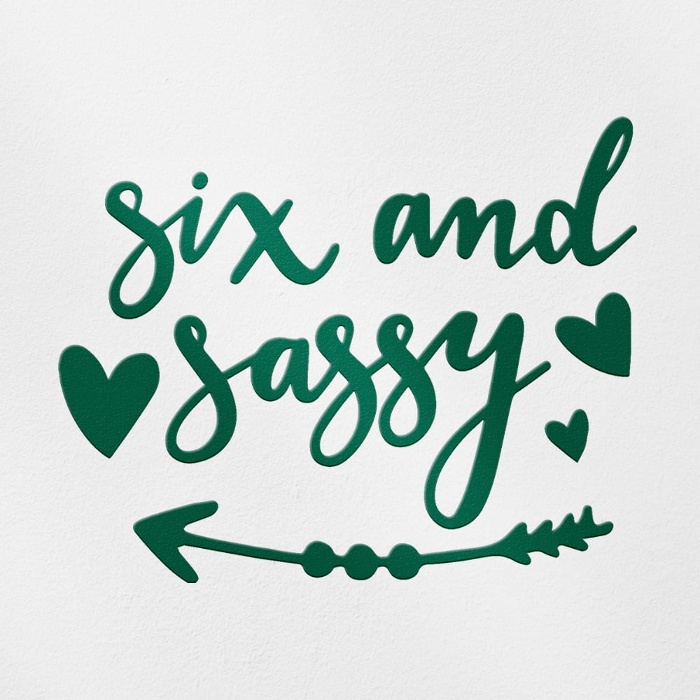 Transparent Decal Stickers Of Six And Sassy (Green) Premium Waterproof ...