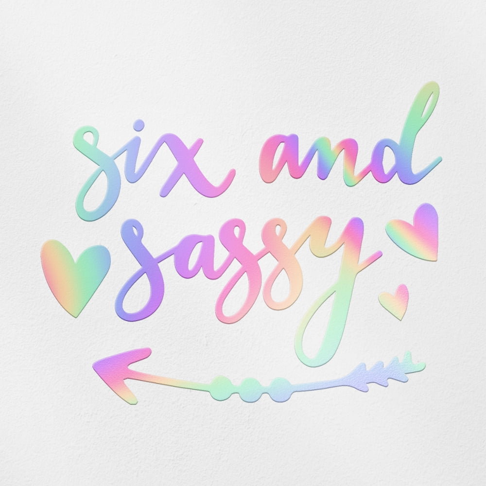 Transparent Decal Stickers Of Six And Sassy (Hologram) Premium ...