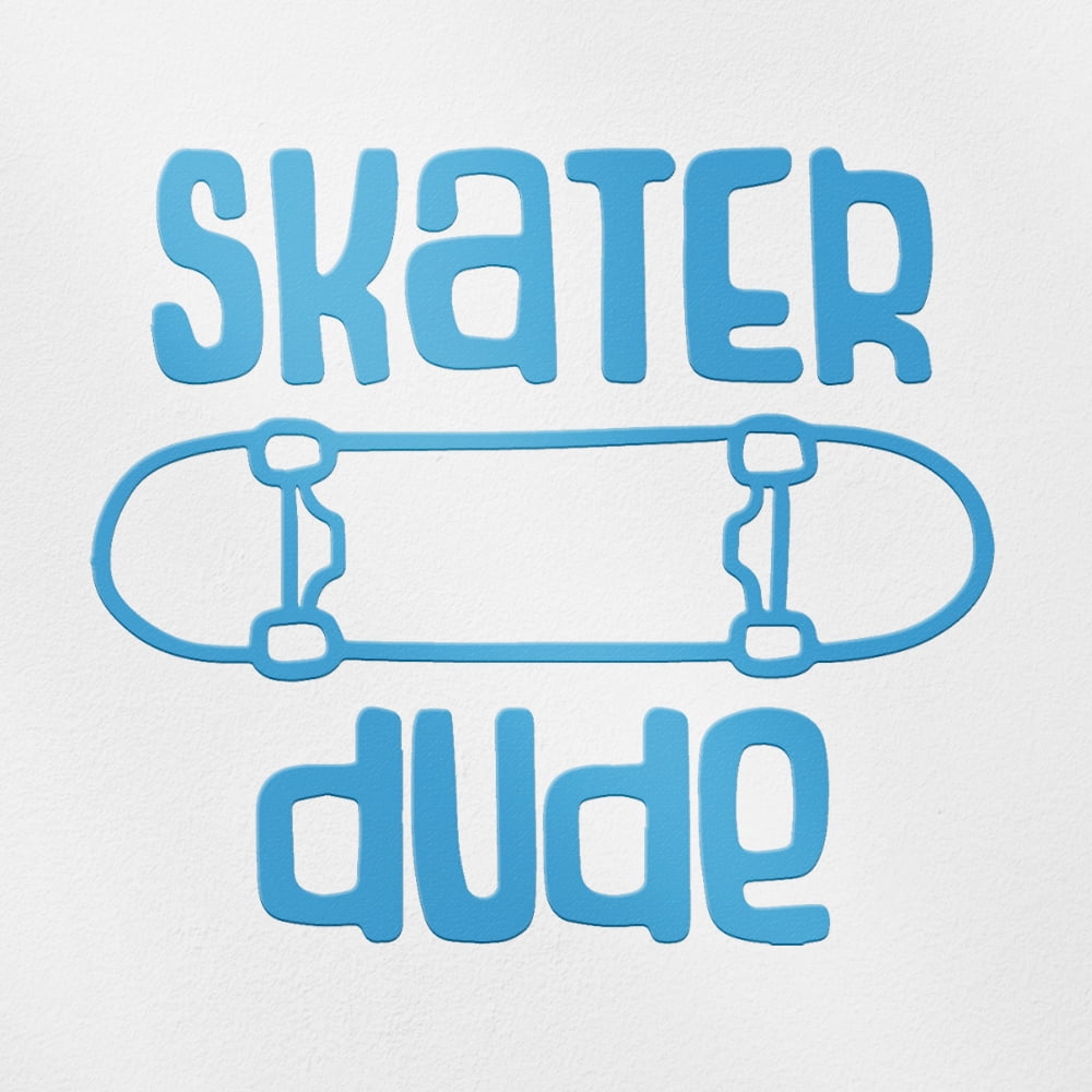 Transparent Decal Stickers Of Skater Dude (Azure Blue) Premium ...