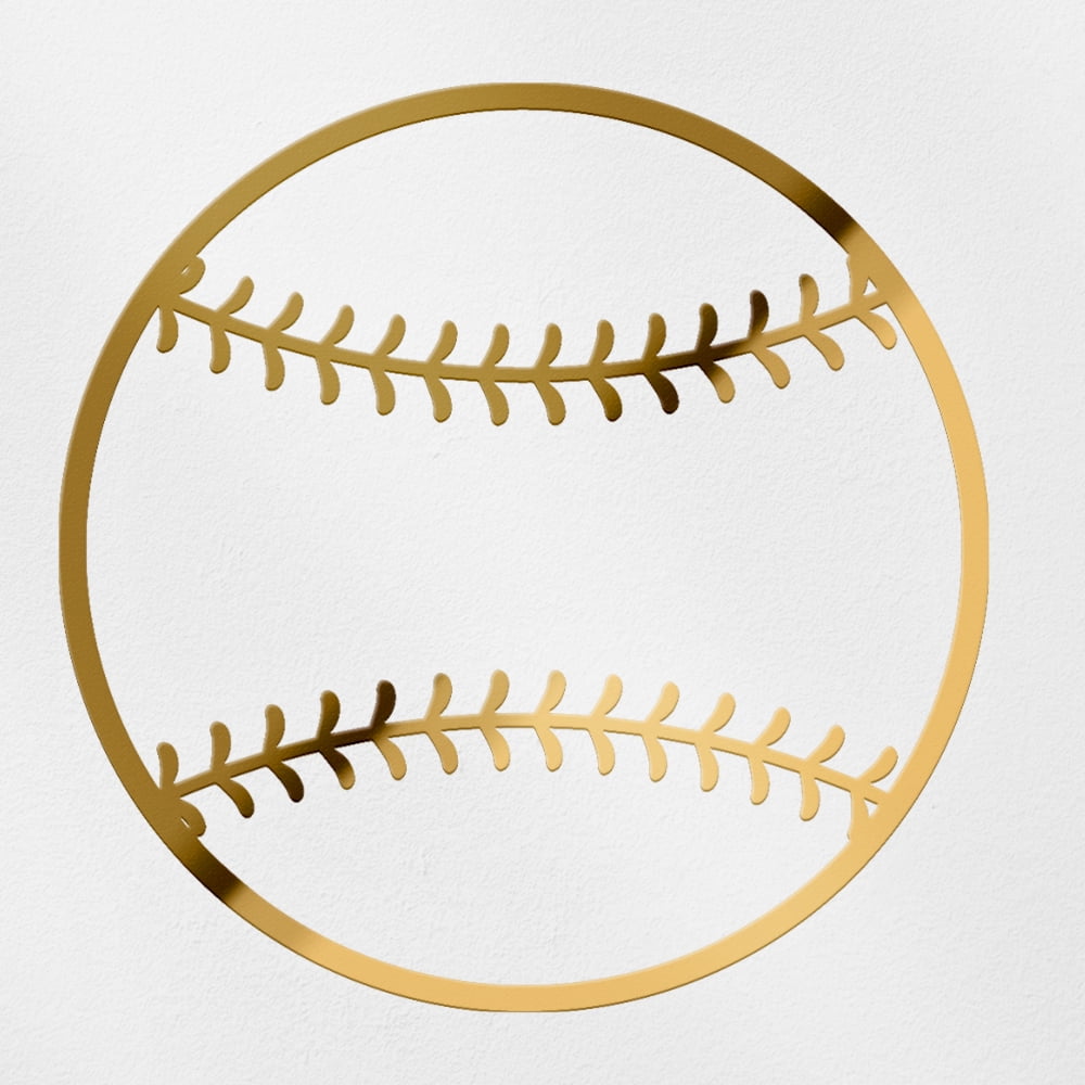 Transparent Decal Stickers Of Softball (Metallic Gold) Premium ...