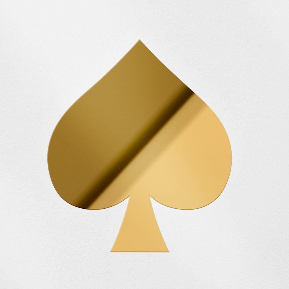 Transparent Decal Stickers Of The Spades (Metallic Gold) Premium ...