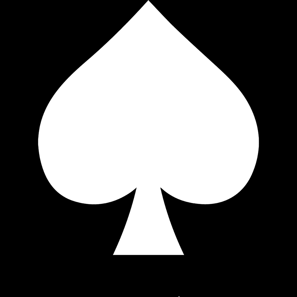 Transparent Decal Stickers Of The Spades (White) Premium Waterproof ...