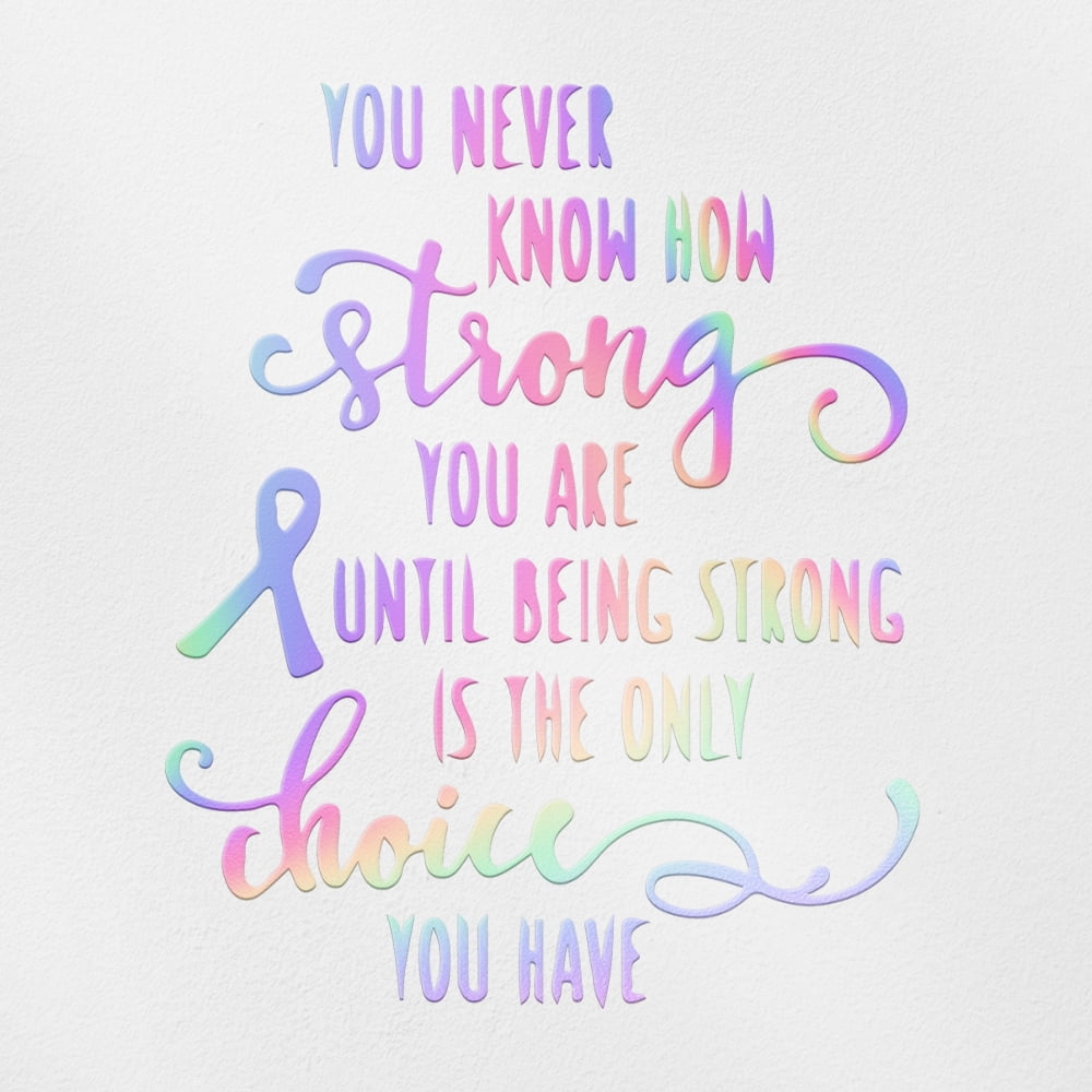Transparent Decal Stickers Of How Strong You Are Breast Cancer Phrase ...