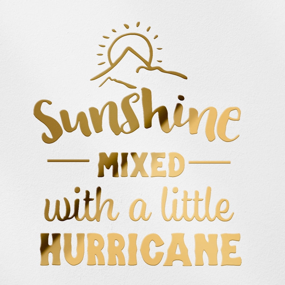 Transparent Decal Stickers Of Sunshine (Metallic Gold) Premium ...