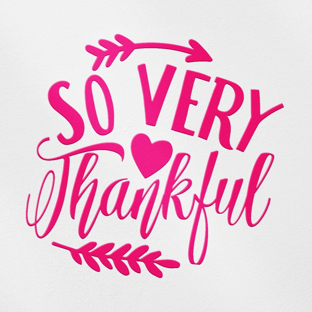 Transparent Decal Stickers Of So Very Thankful (Pink) Premium ...