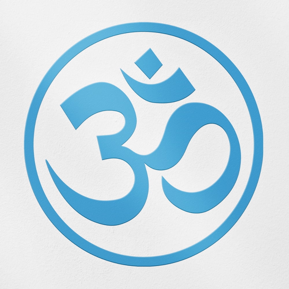 Transparent Decal Stickers Of Yoga Om Aum (Azure Blue) Premium ...