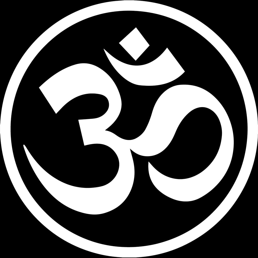 Transparent Decal Stickers Of Yoga Om Aum (White) Premium Waterproof ...