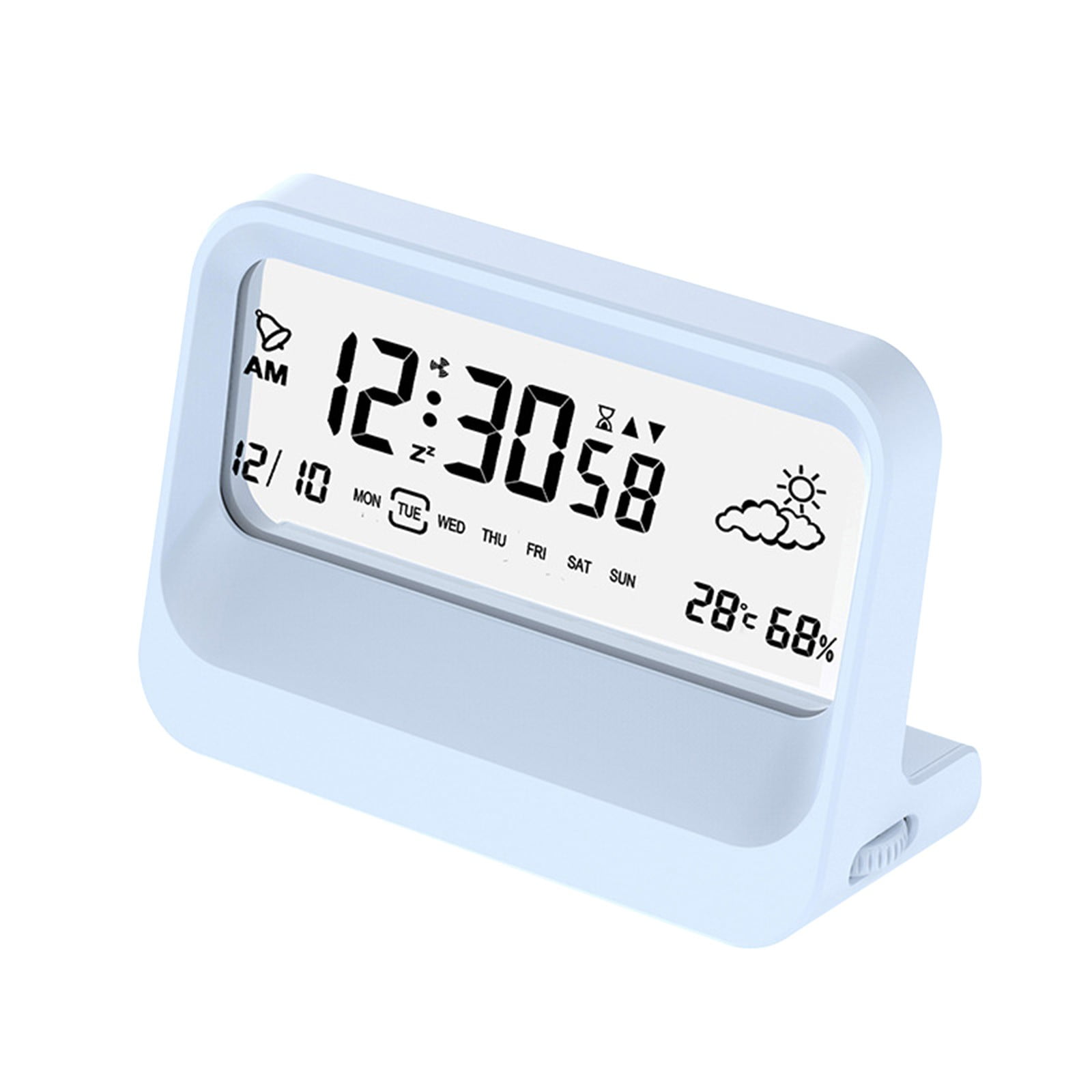 Transparent Digital Clock Display Temperature and Humidity Timer ...
