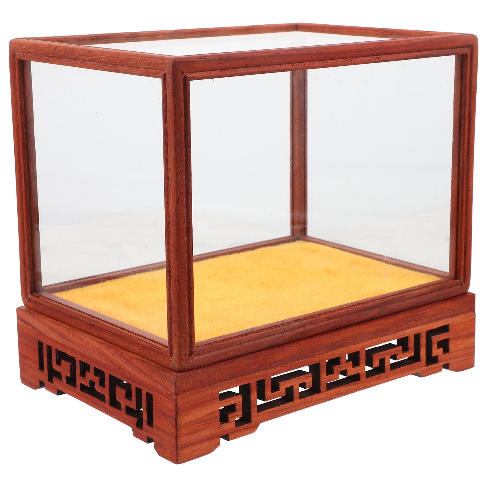 WASHWEPE Hobby Display Case Glass Wood 1Set 6.7X6.3X4.7In - Walmart.com