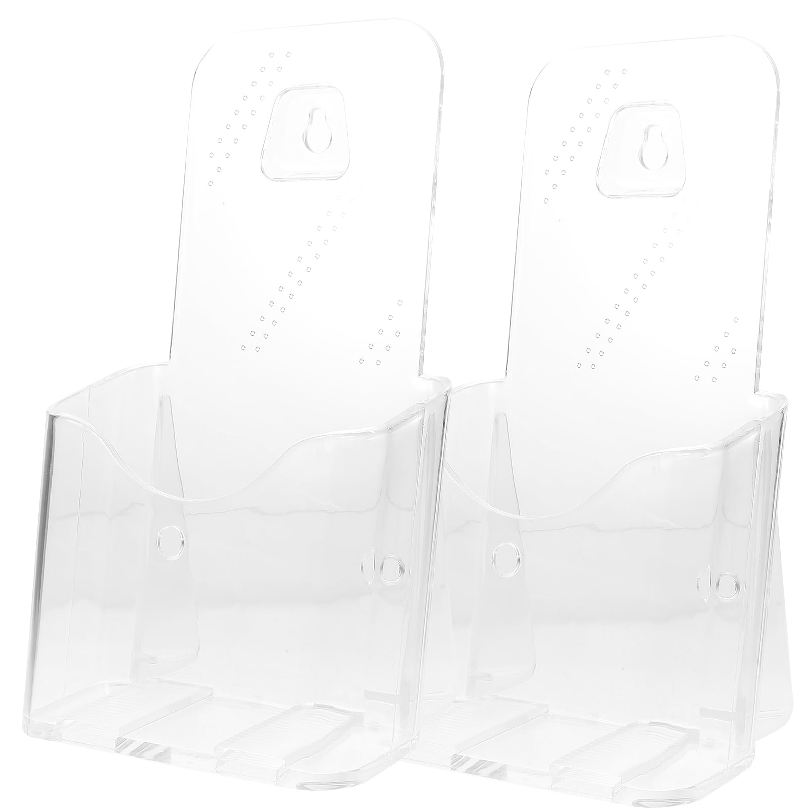 UKCOCO 2Pcs Clear Acrylic Pamphlets Stand Vertical File Folder for Desk ...