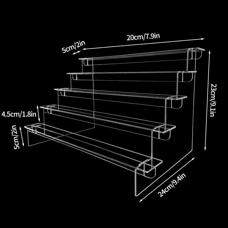 Transparent Display Stand Acrylic Risers Shelf Figures Storage Rack ...