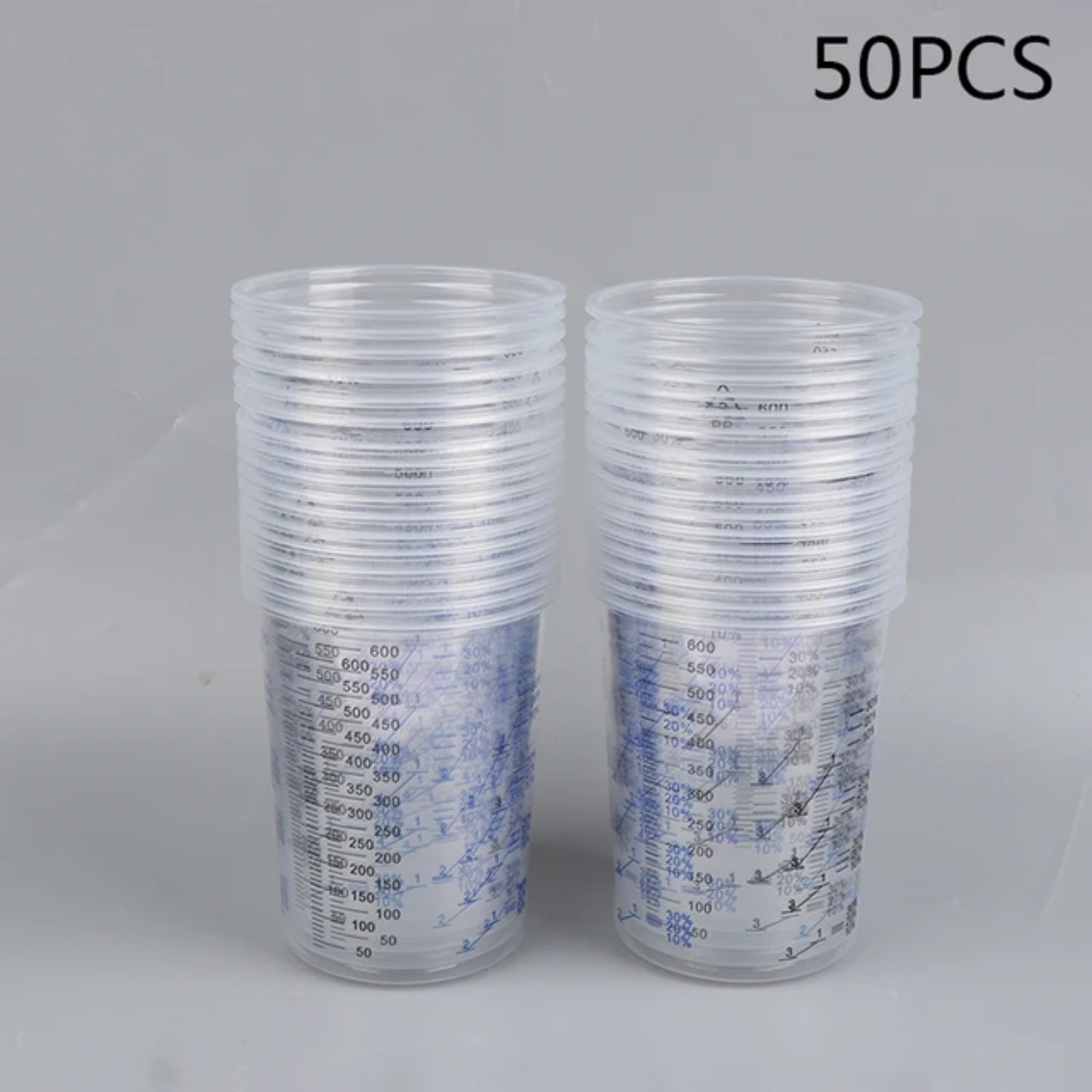 Transparent Disposable 600ml Calibrated Measuring Cups for Liquids ...