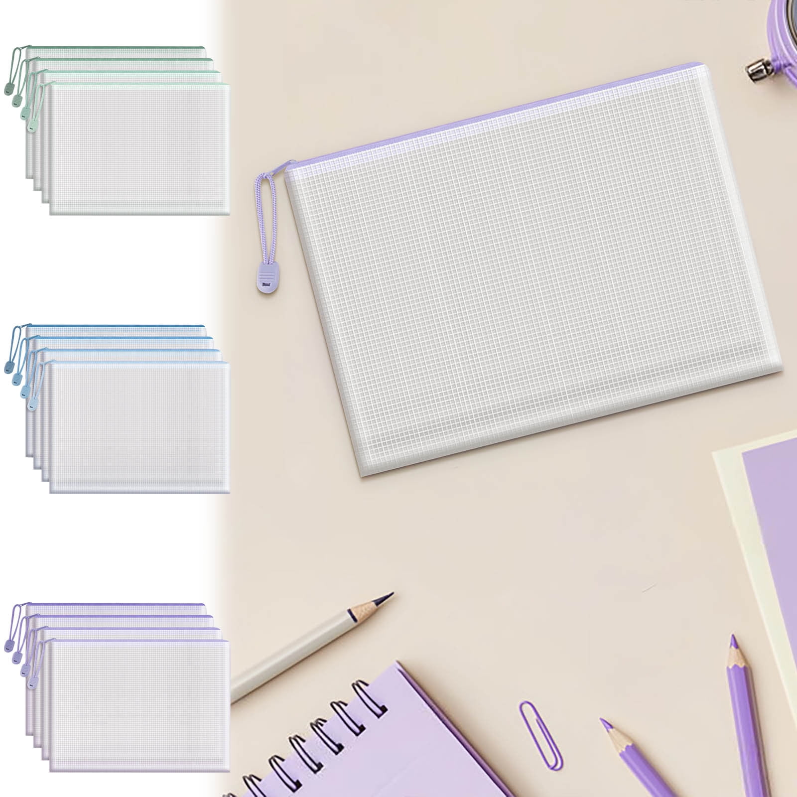 Transparent Document Storage Bag, Zipper Archive Bag, Clear Plastic ...