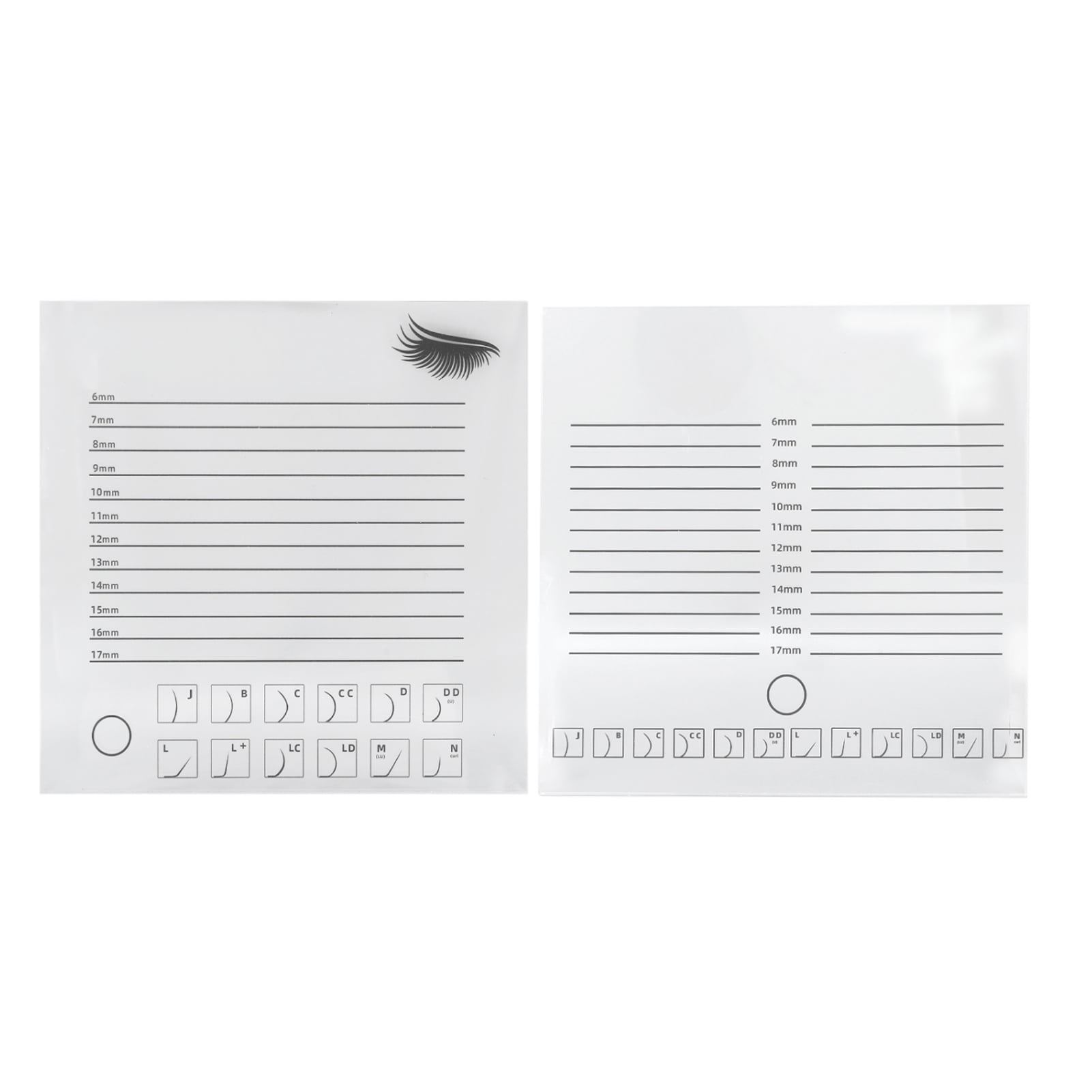 Transparent Eyelash Extension Tray with Scale - Single and Double Row ...