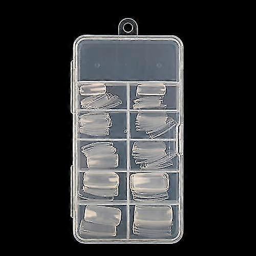 Transparent Fake Nails Transparent Rectangle Full Coverage Press Nails ...
