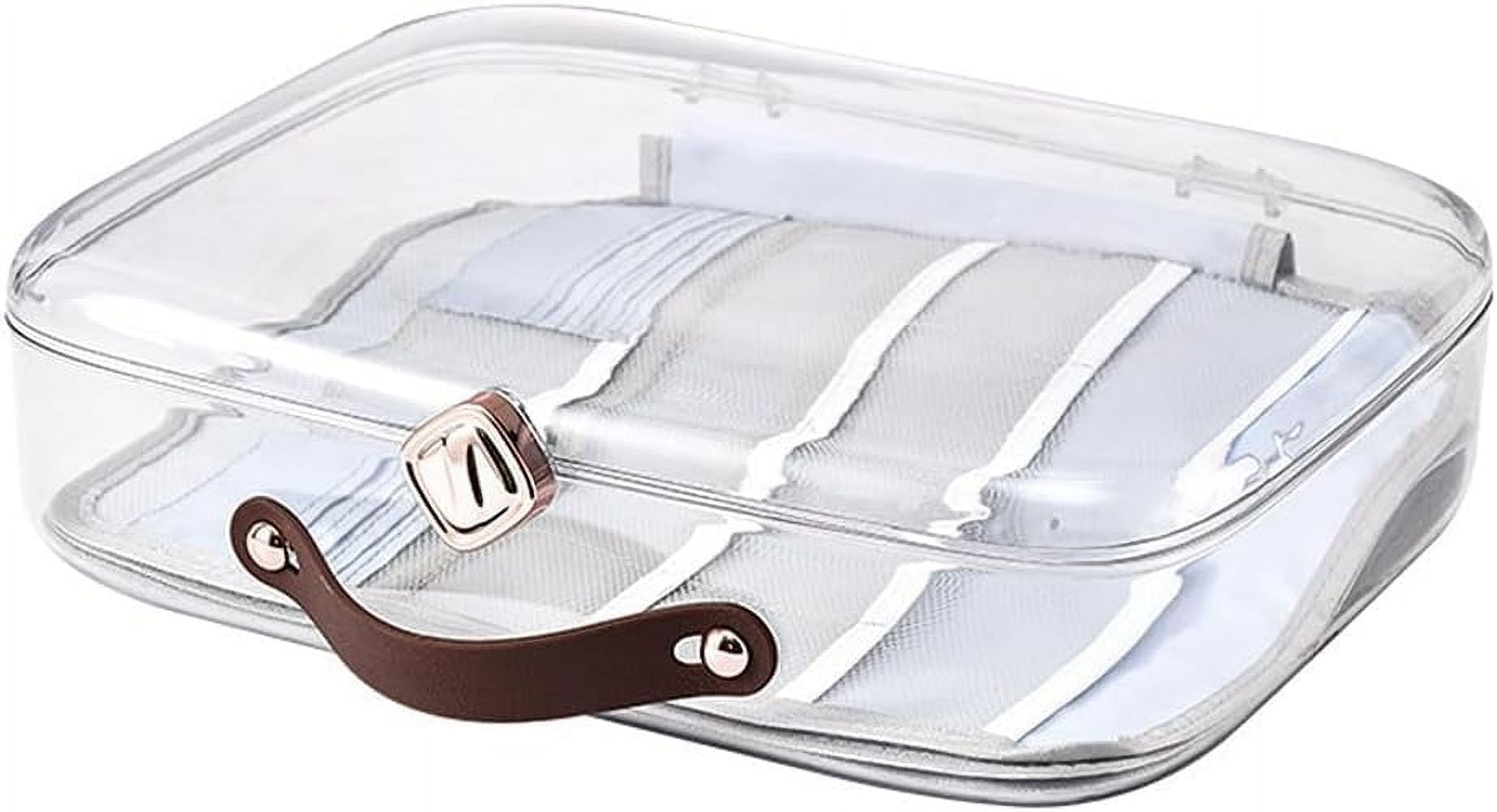 Transparent File Box with Handle, Plastic Document Box with Detachable ...