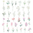 Transparent Flower Vinyl Stickers, PET Clear Flowers Decals Floral ...