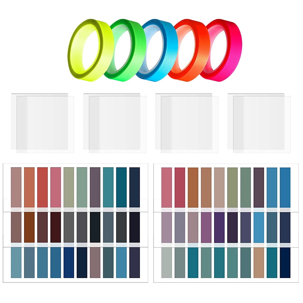Transparent Fluorescent Sticker Self-adhesive Sticky Flags Colored ...