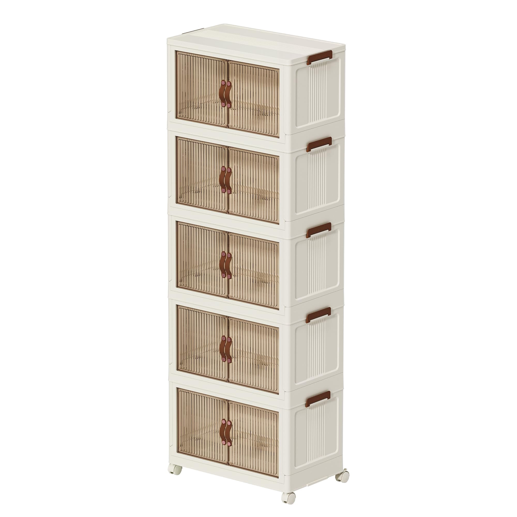 Transparent Foldable Storage Box with Lid & Wheels – Stackable ...