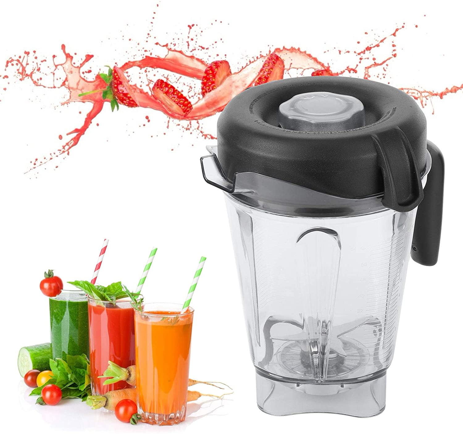 Transparent Food Blender Container with Lid Replacement Accessories Fit ...
