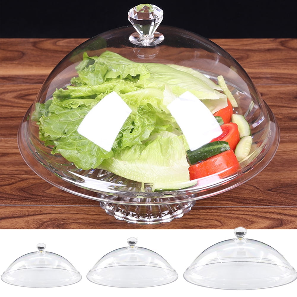 Transparent Food Cover with Crystal Diamond Cloche Dome, Food Anti ...