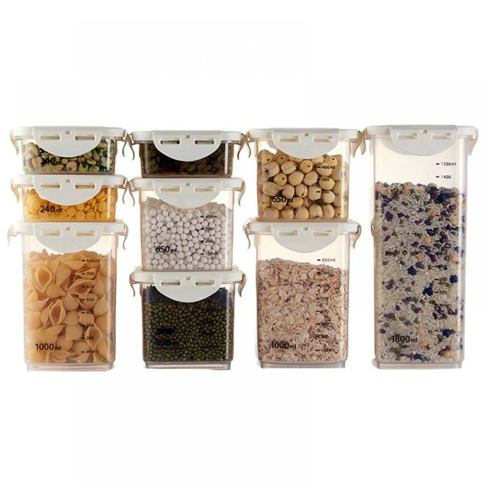 Transparent Food Sealed Jar with Scale Kitchen Airtight Food Storage ...