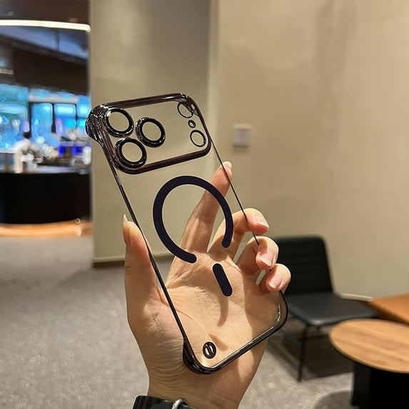 Transparent Frameless Ultra Thin Magnetic Case for iPhone 17 Series ...