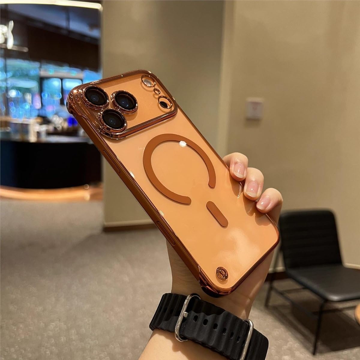 Transparent Frameless Ultra Thin Magnetic Case for iPhone 17 Series ...