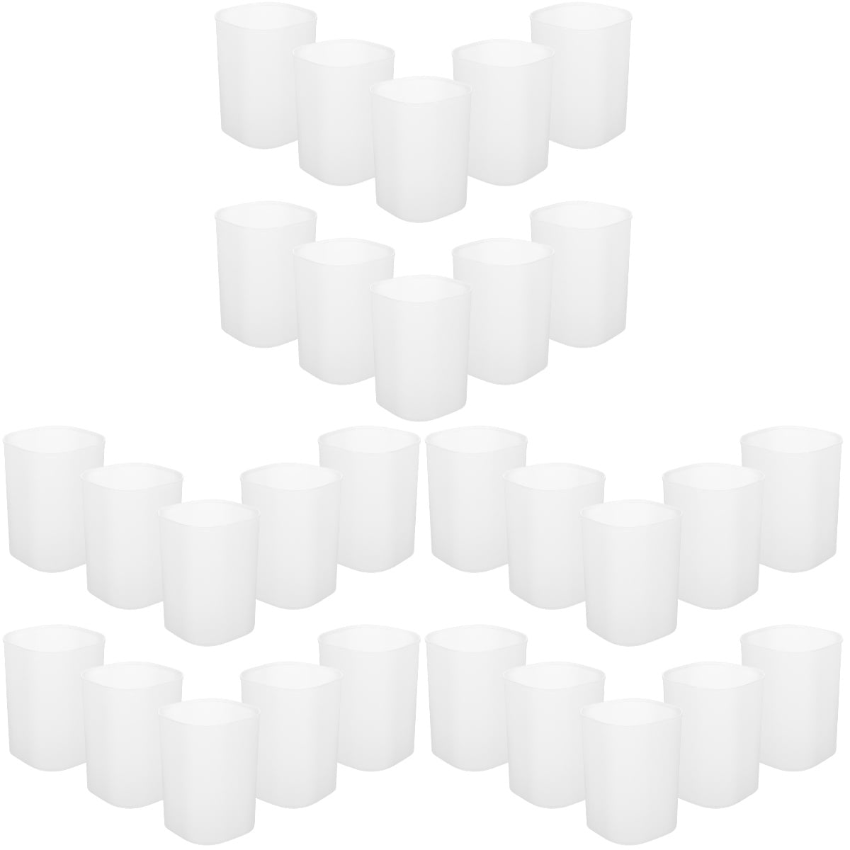 Transparent Frosted Pen Holder Pencil Pens + Makeup Organizer Cosmetic ...