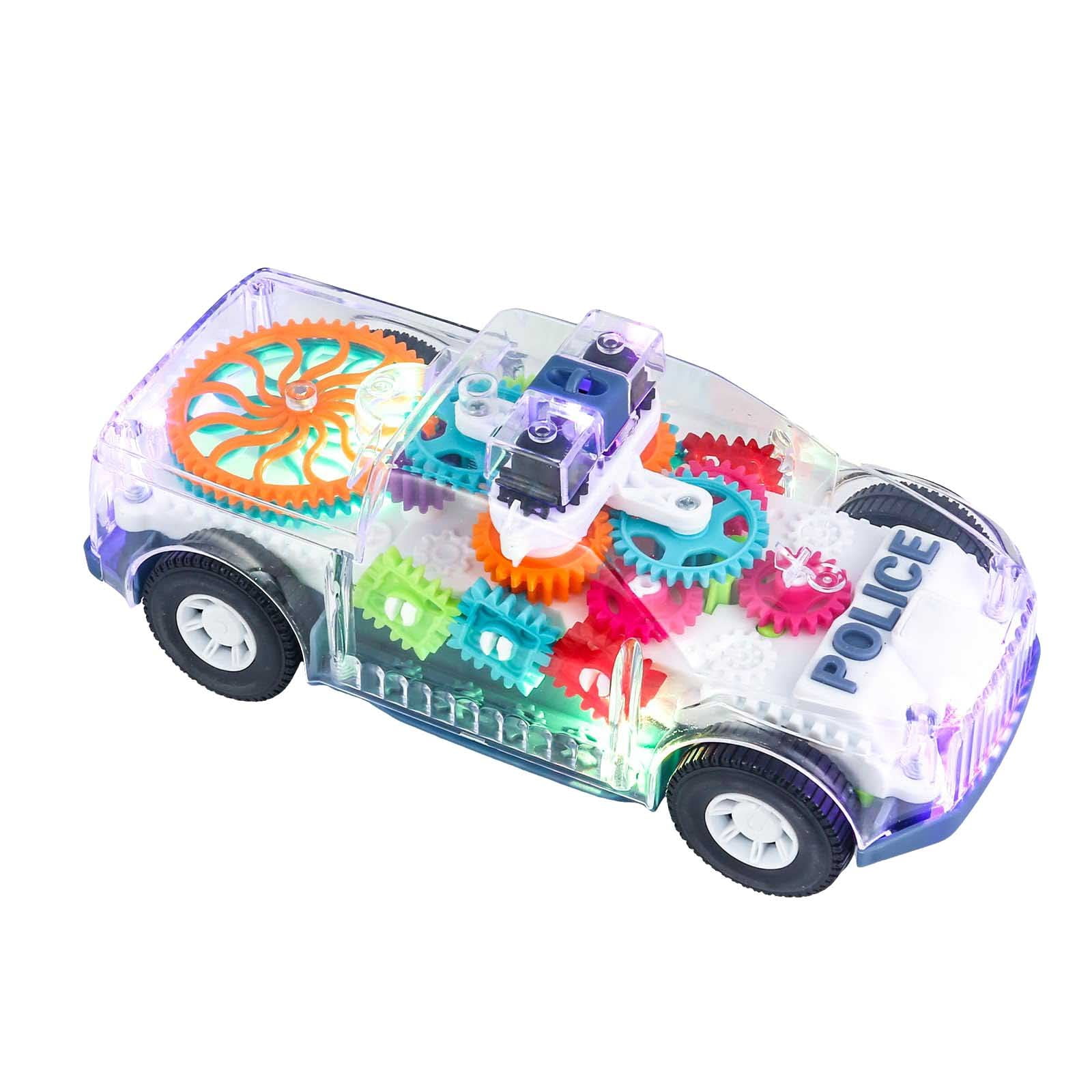 Transparent Gear Car Musical Glowing Fire Light Up Toy Universal LED ...