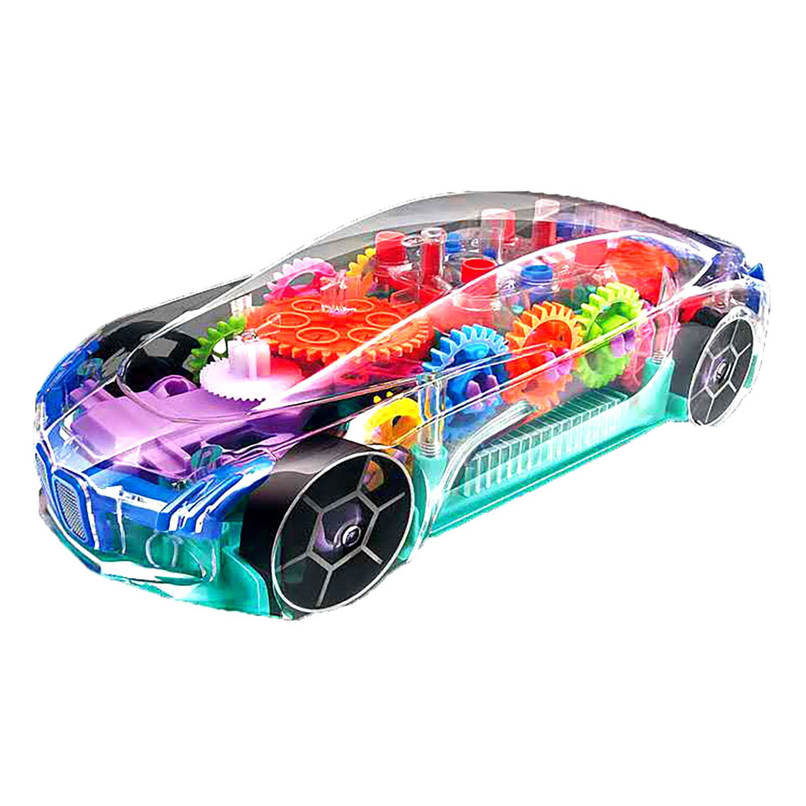 Transparent Gear Electric Toy Car with Music Lights for Kids Universal ...