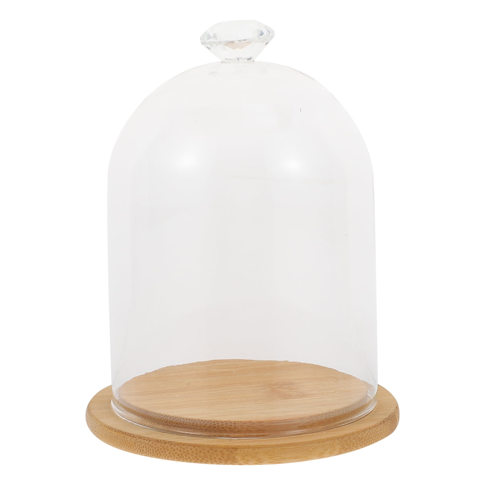Transparent Glass Dome Diamond Shaped Display Dome Glass Cover Gift ...