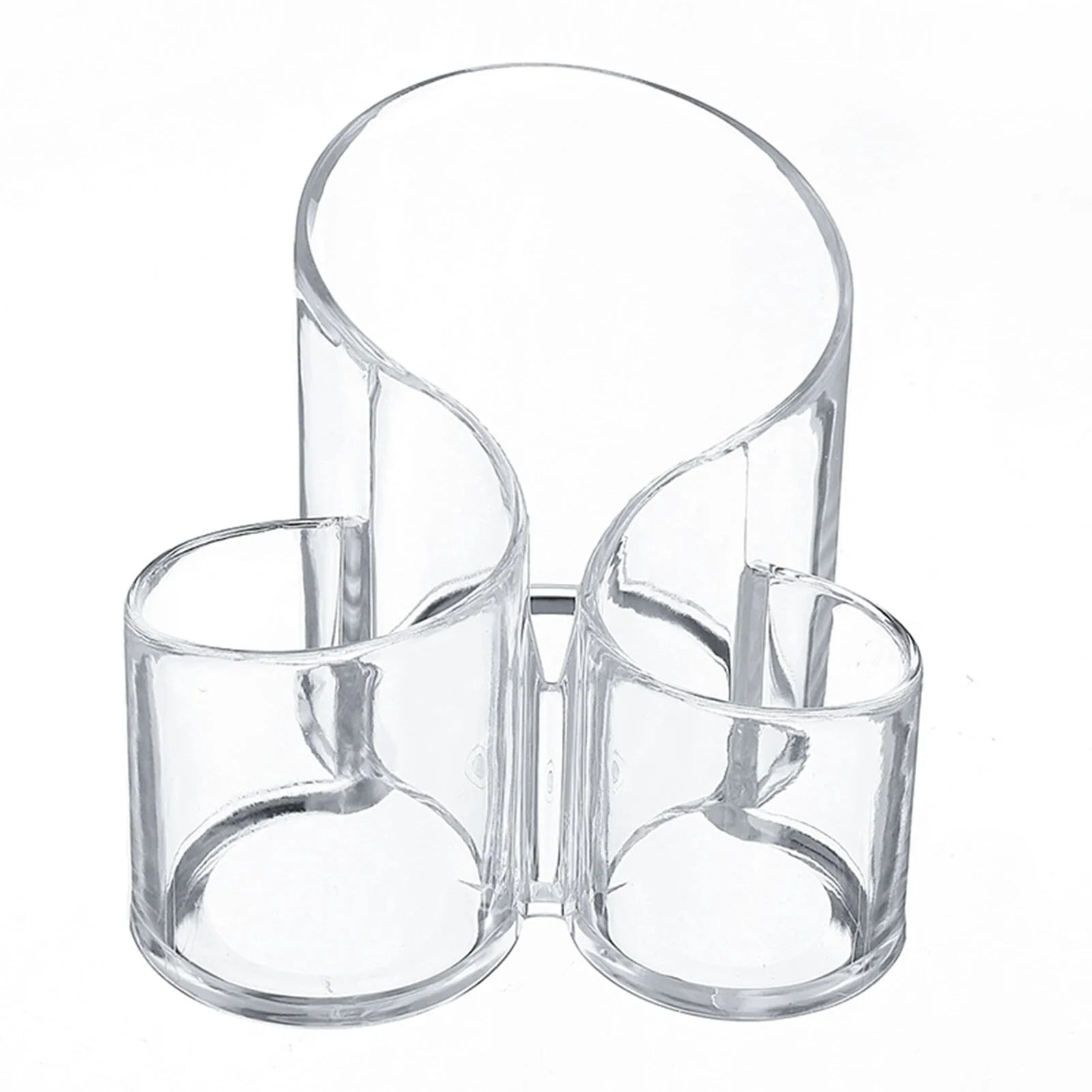 Transparent Glass Makeup Brush Storage Box Gold Cosmetics Container ...