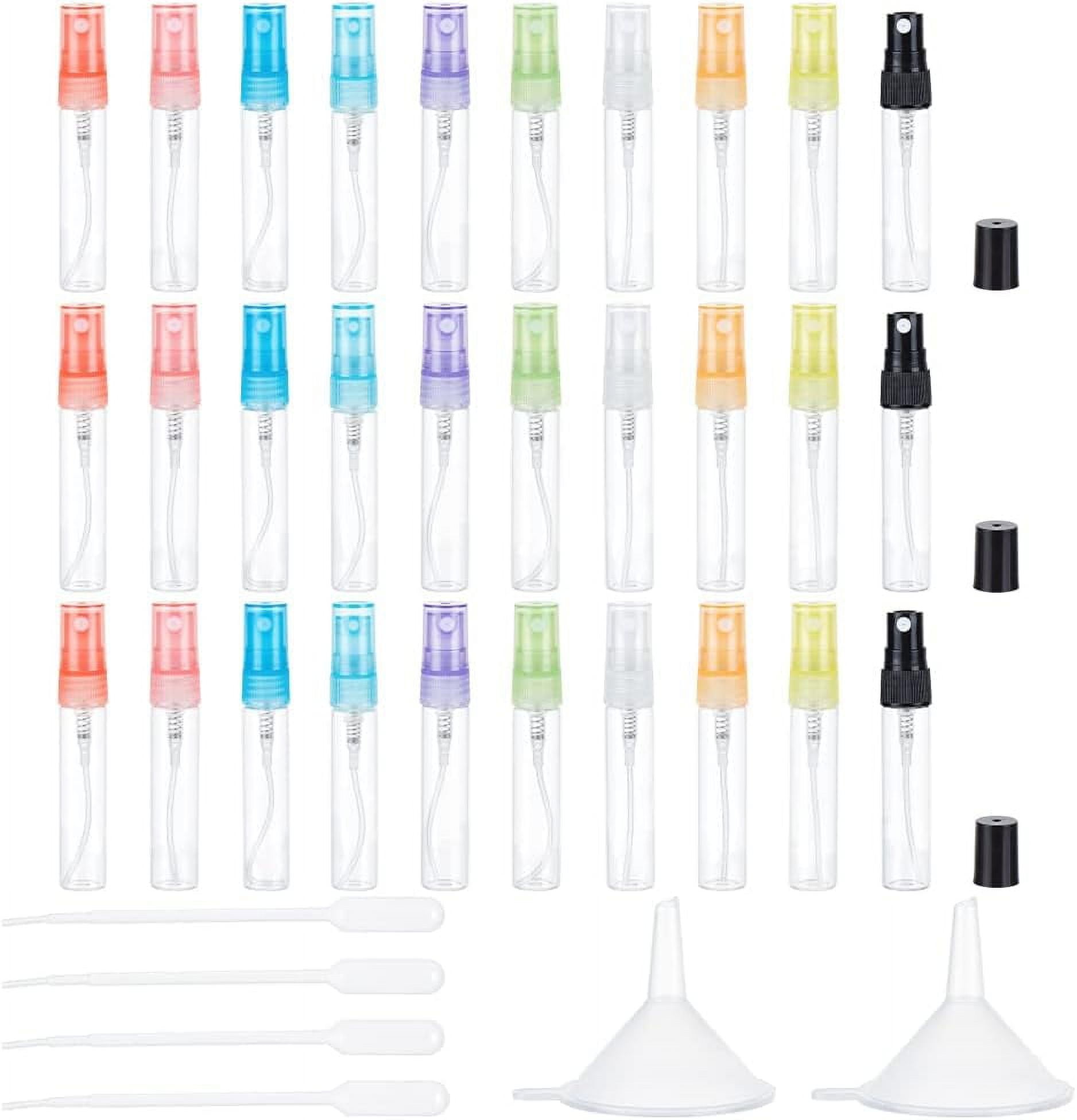 Transparent Glass Spray Bottles Sets with Plastic Funnel Hopper ...