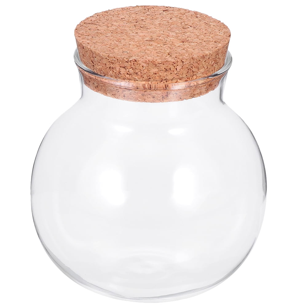 Transparent Glass Storage Jar with Wooden Cover for Coffee Beans and ...