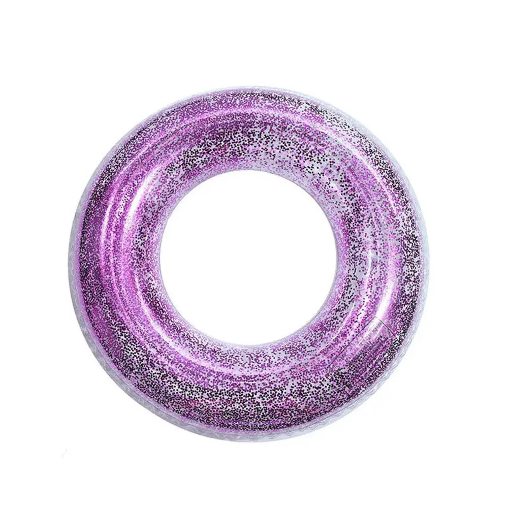 Transparent Glitter Pool Foats Swimming Ring Adult Children Inflatable ...