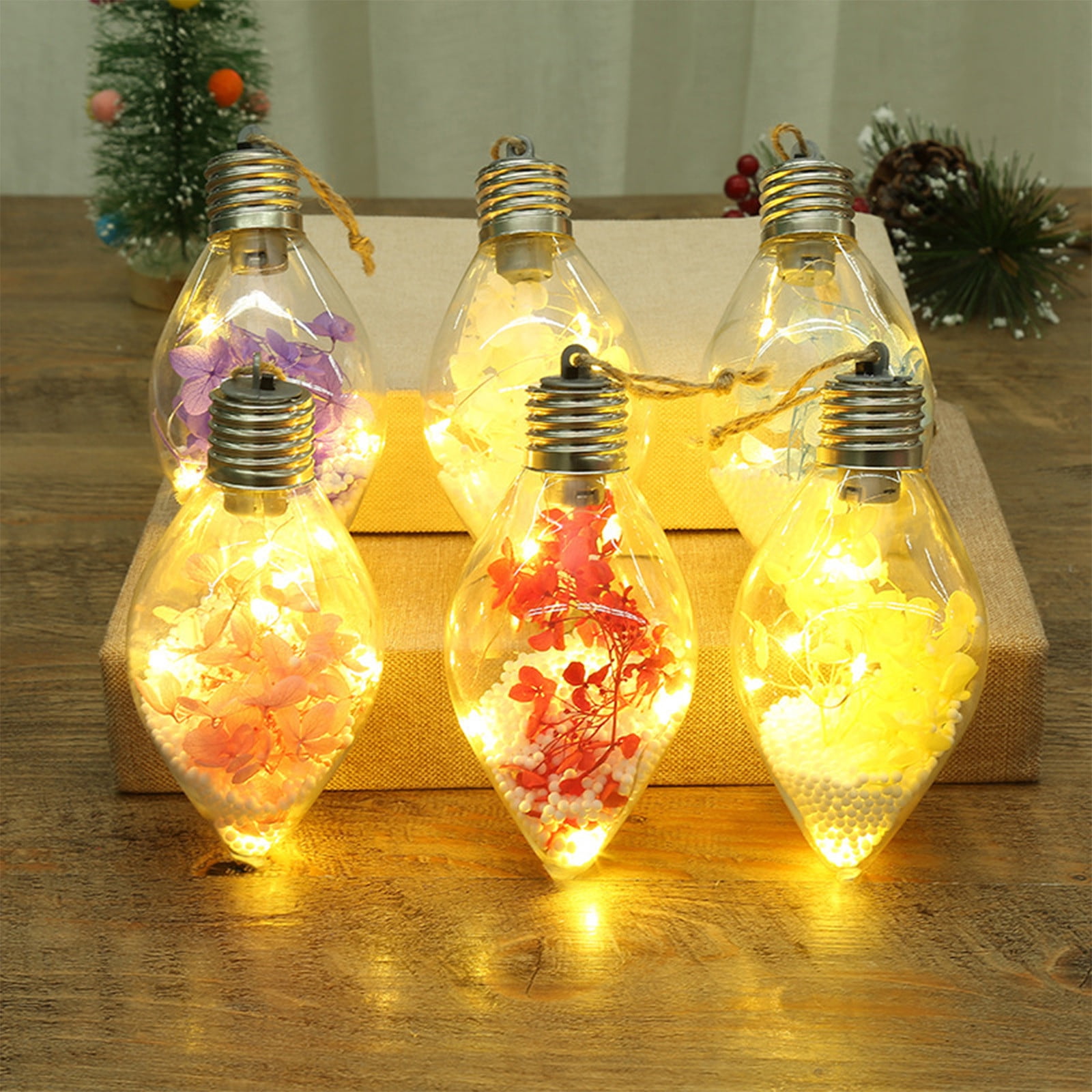 Transparent Glowing Hydrangea Balls Decoration | LED Hanging Christmas ...