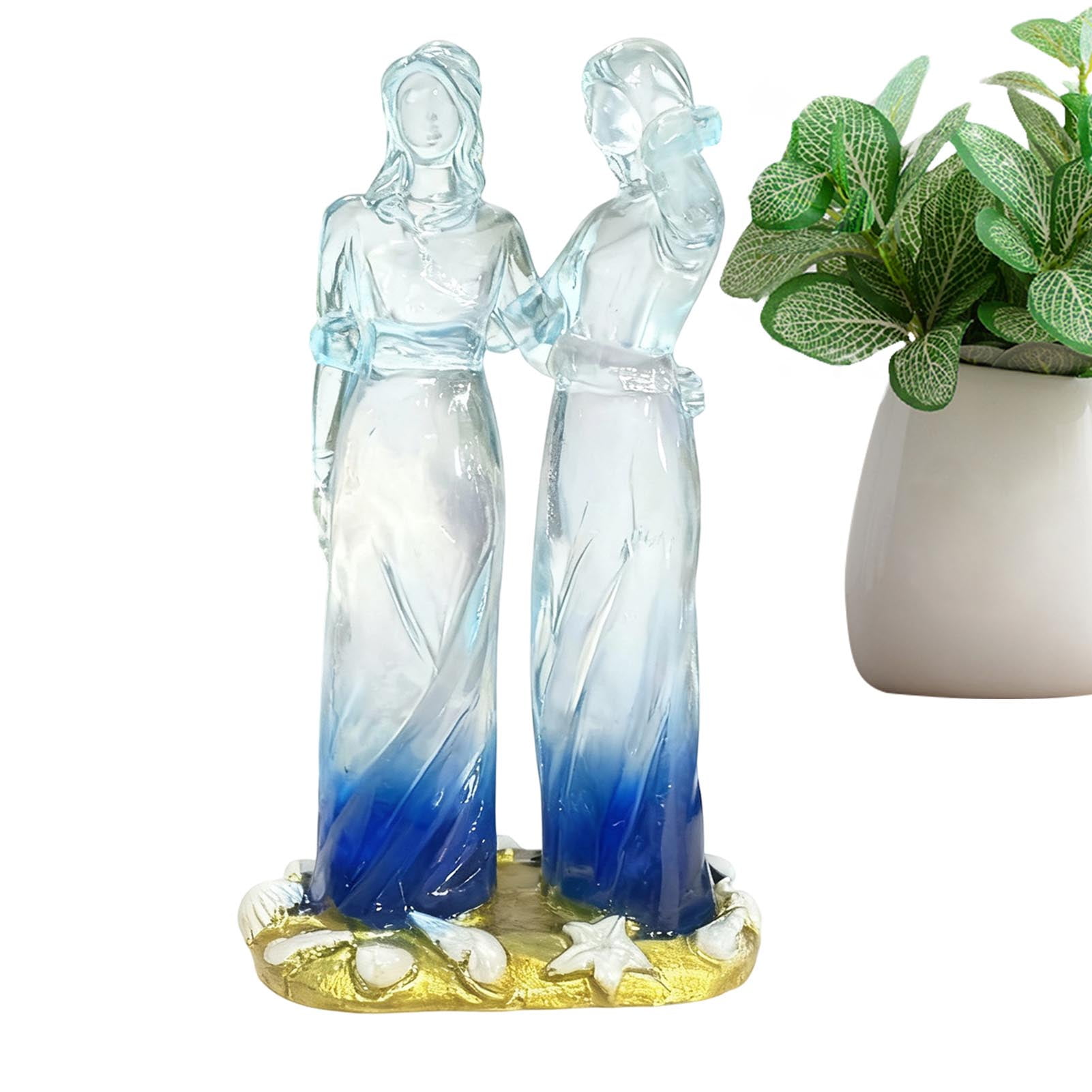 Transparent Gradient Blue Three Sisters Sculpture - Celebrates ...