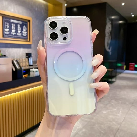 Transparent Gradient Magnetic Case for iPhone 16/15 Pro Max ...