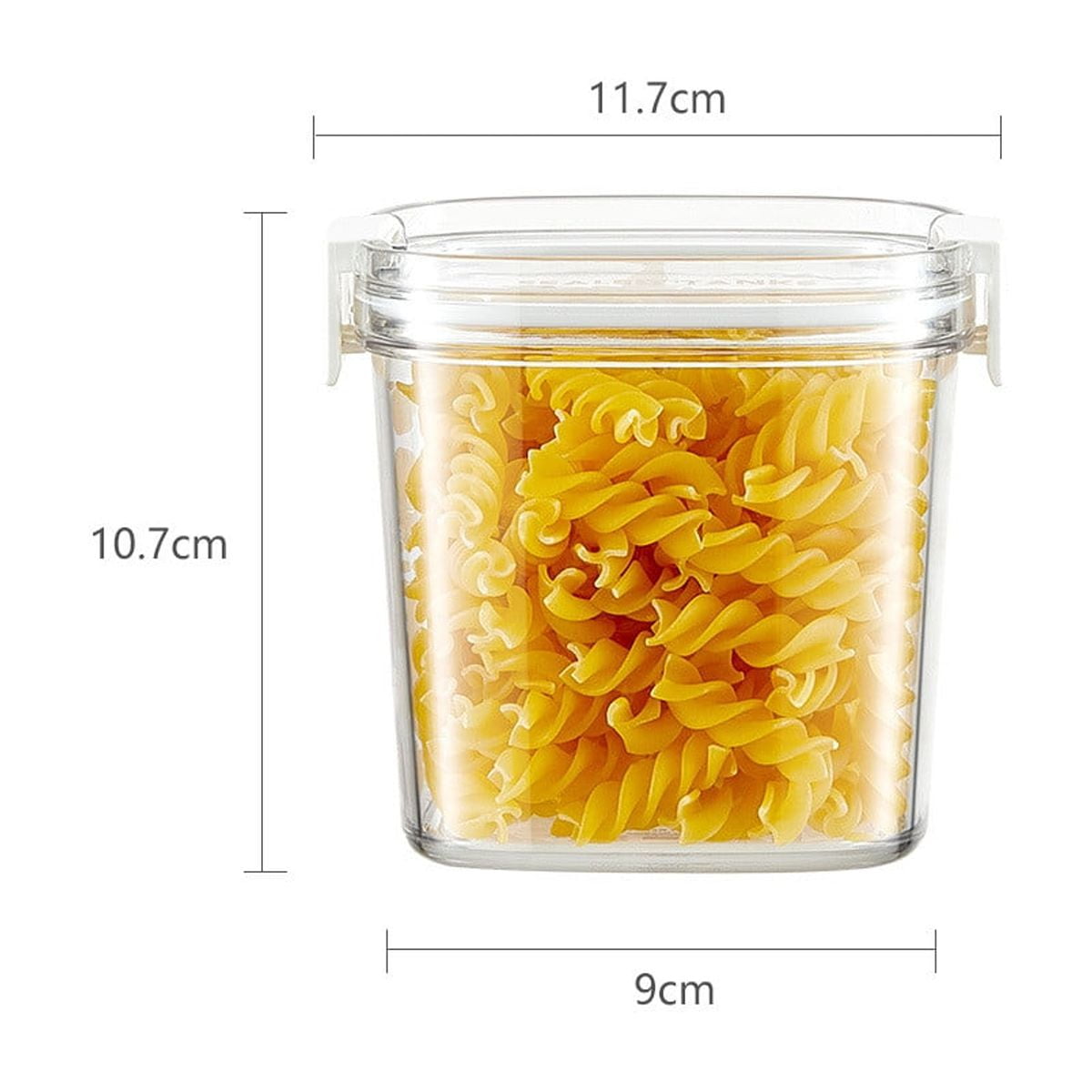 Transparent Grain Storage Jar, Double Sealed Canister, Stacking Design ...