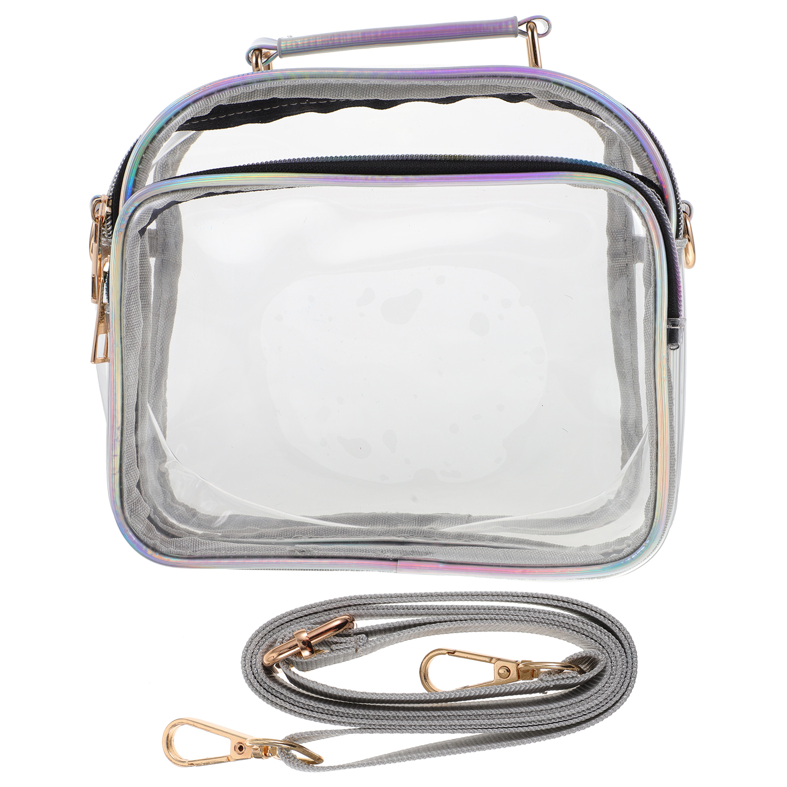Transparent Handbag Portable Tote Wallet for Men Lady Bags Girls Clear ...