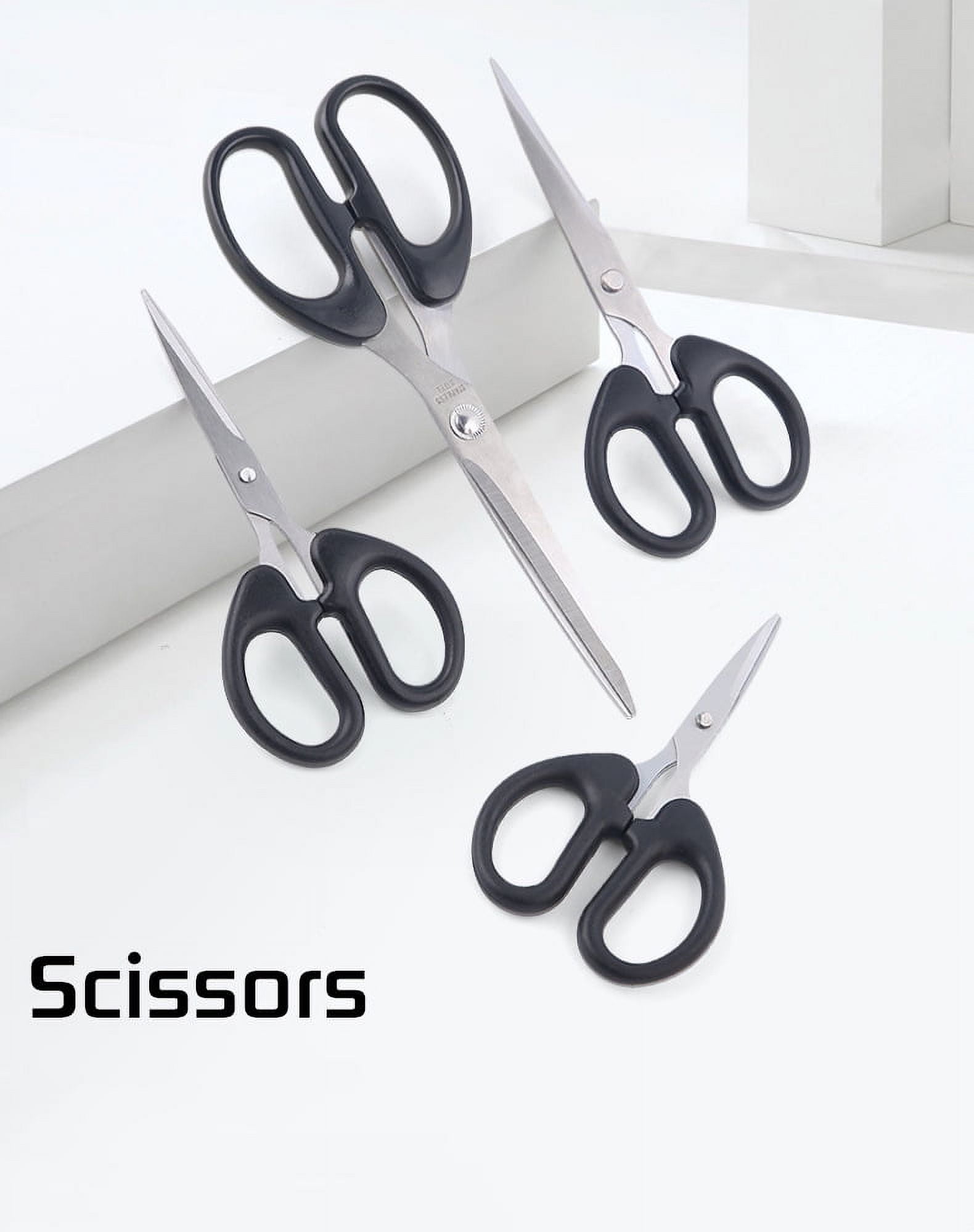 Transparent Handle Stationery Scissors Stainless Steel Office Craft ...