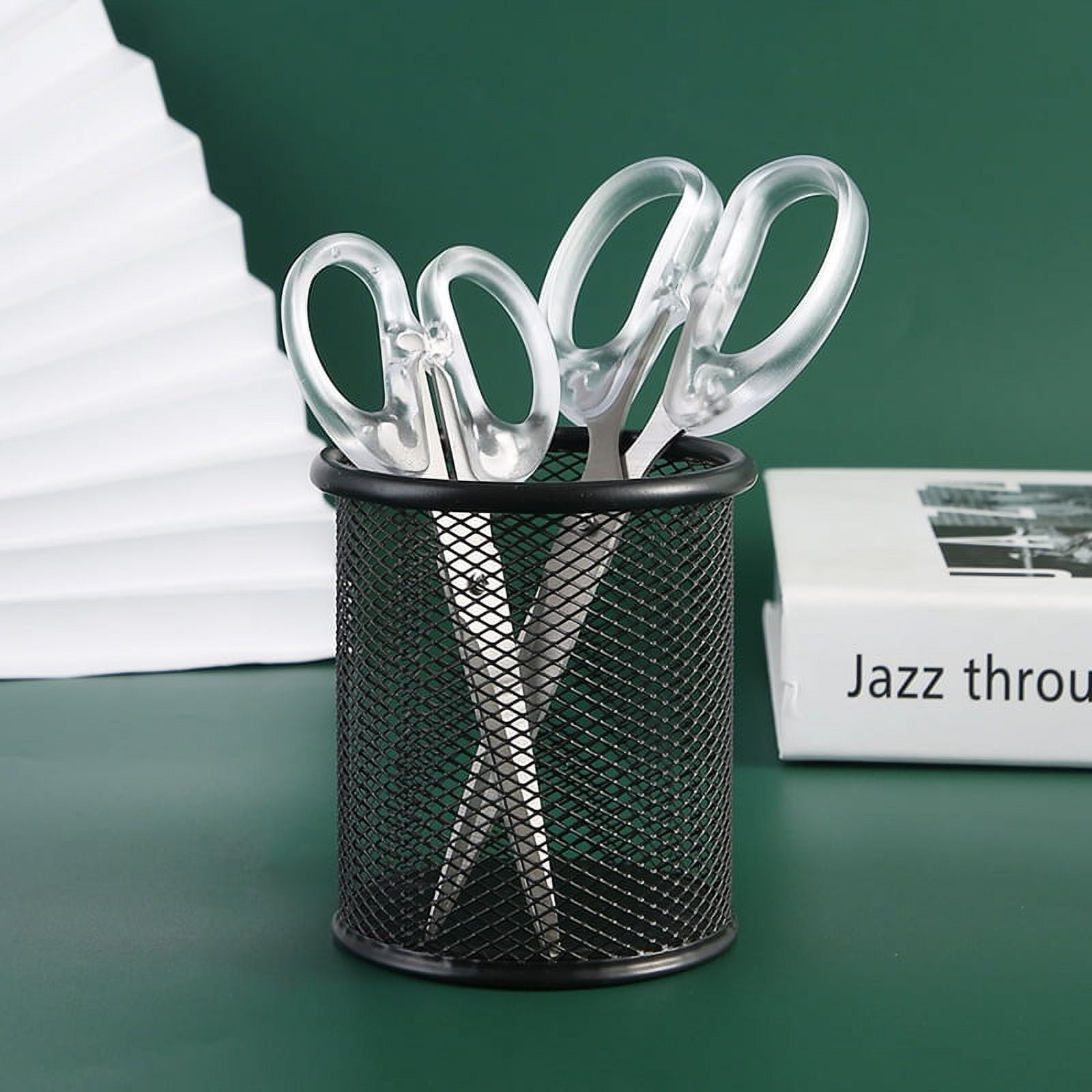 Transparent Handle Stationery Scissors Stainless Steel Office Craft ...