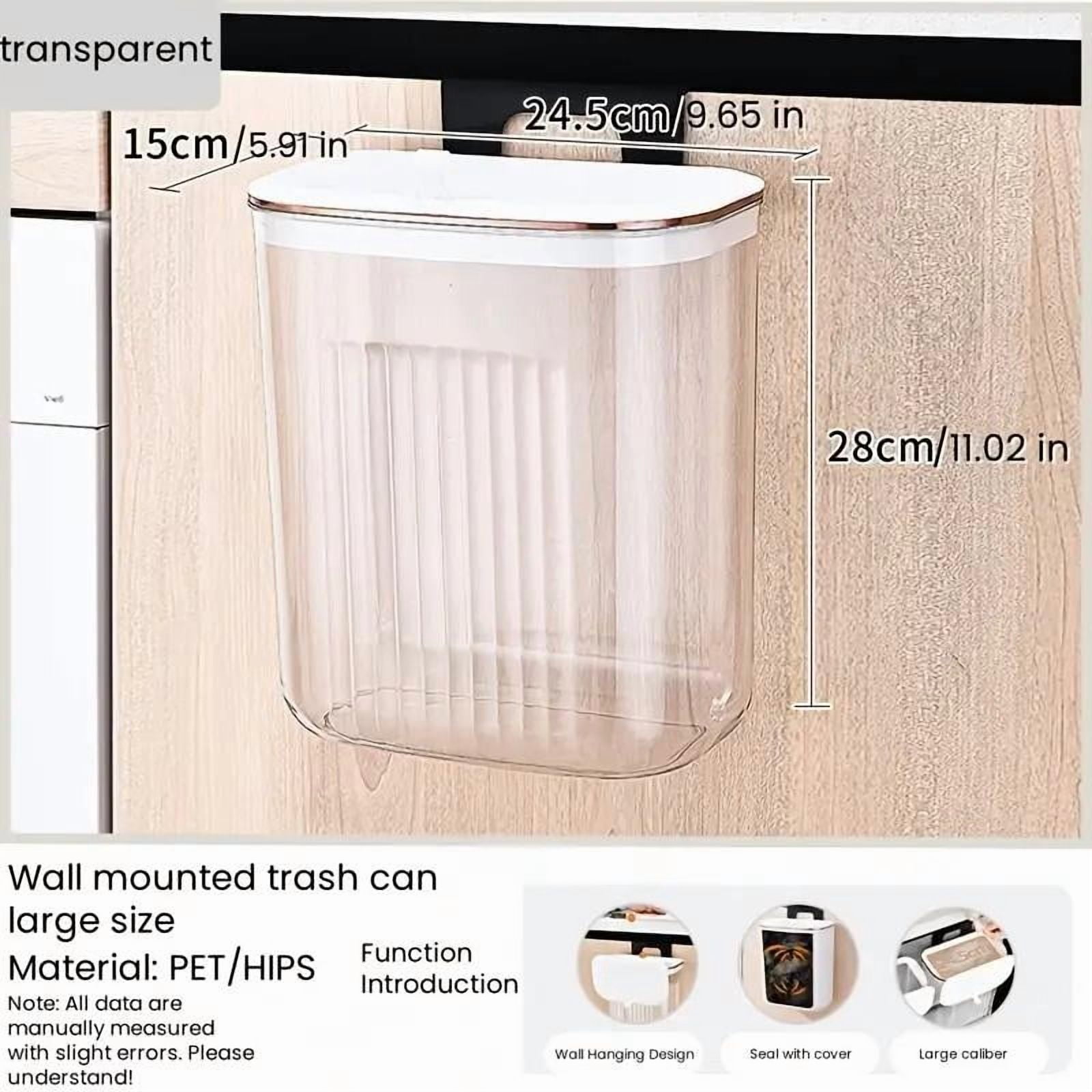 Transparent Hanging Kitchen Waste Bin - Small Hanging Compost Bin with ...